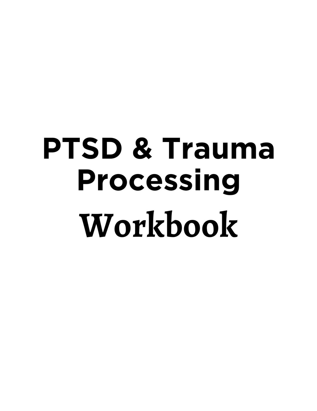 PTSD and Trauma Workbook 65 Templates - Etsy
