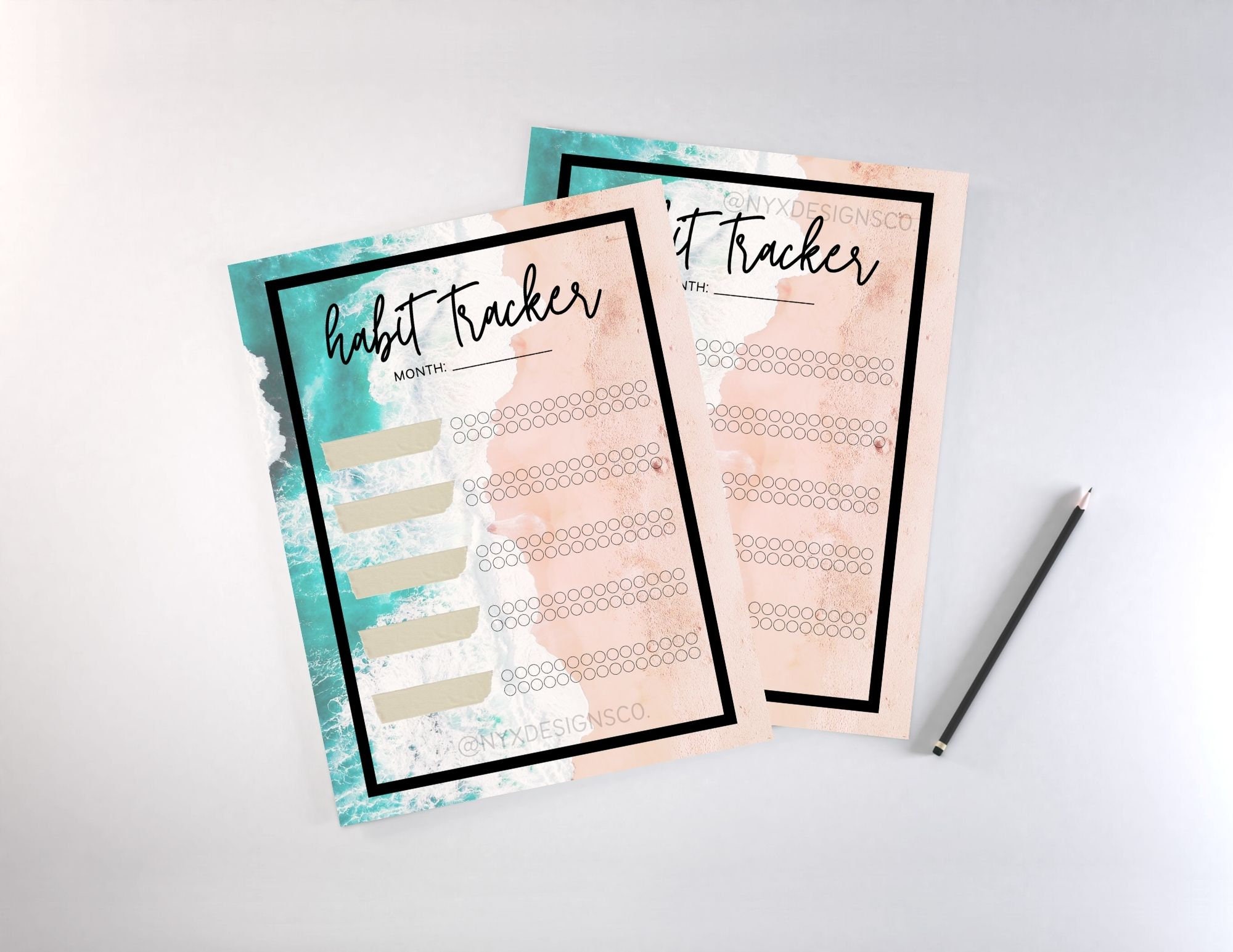 Habit Tracker Digital Printable | Monthly Habit Planner ...
