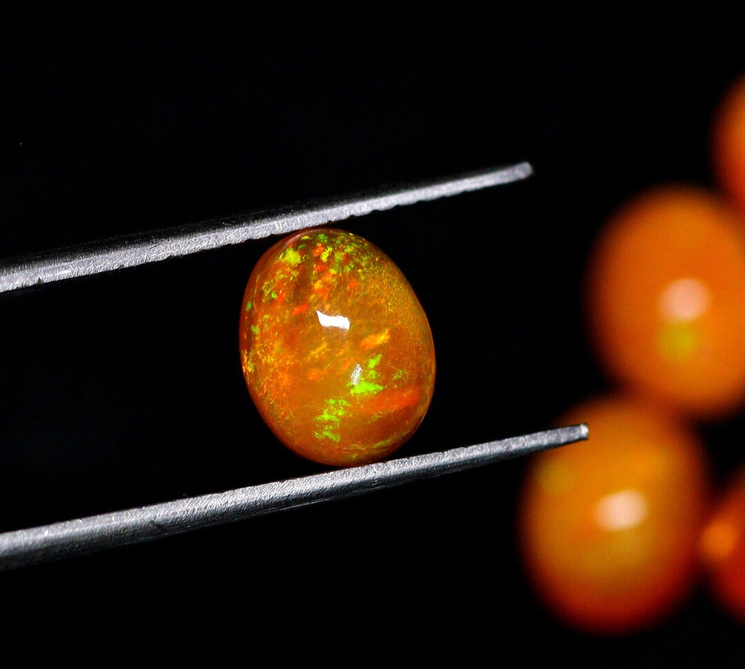 AAA Mexican Opal Cabochon: Multi Fire Oval Gemstone for Jewelry Making ...