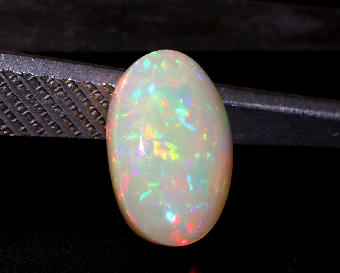 Opal Oval Shape Loose Gemstone Natural Ethiopian Opal Cabochon | Etsy