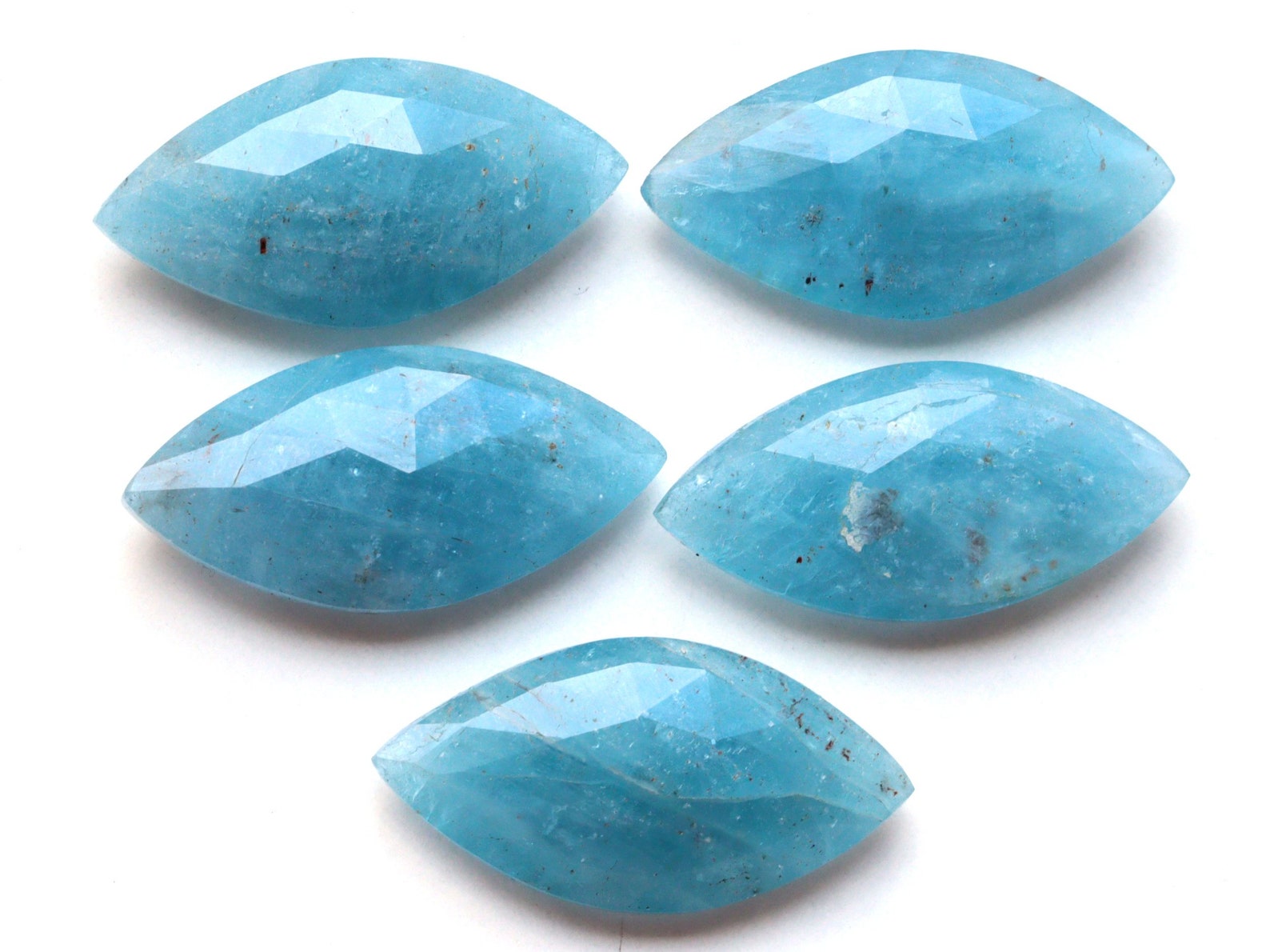 Natural Aquamarine Faceted Briolette Gemstone Marquise Shape | Etsy