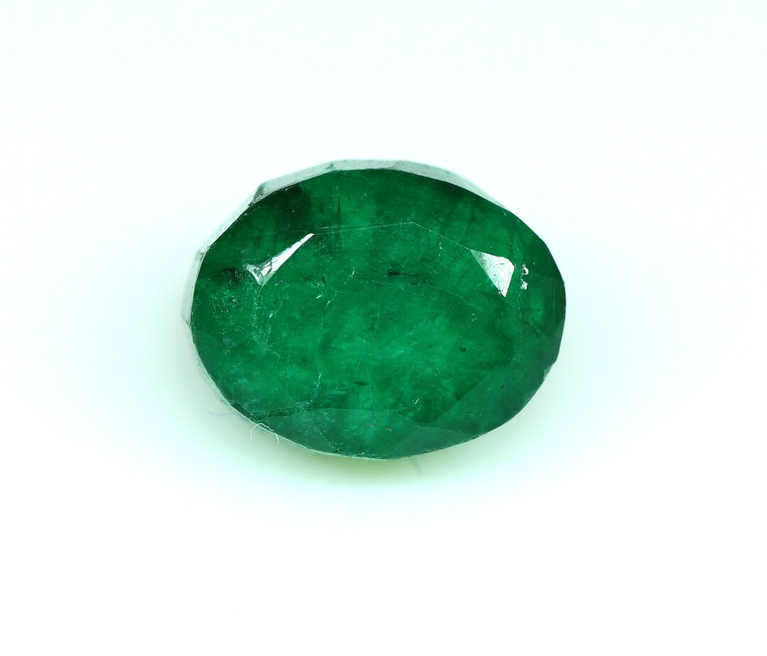 Beryl Emerald Gemstone 10x8 MM Ring Size Green Emerald Faceted - Etsy