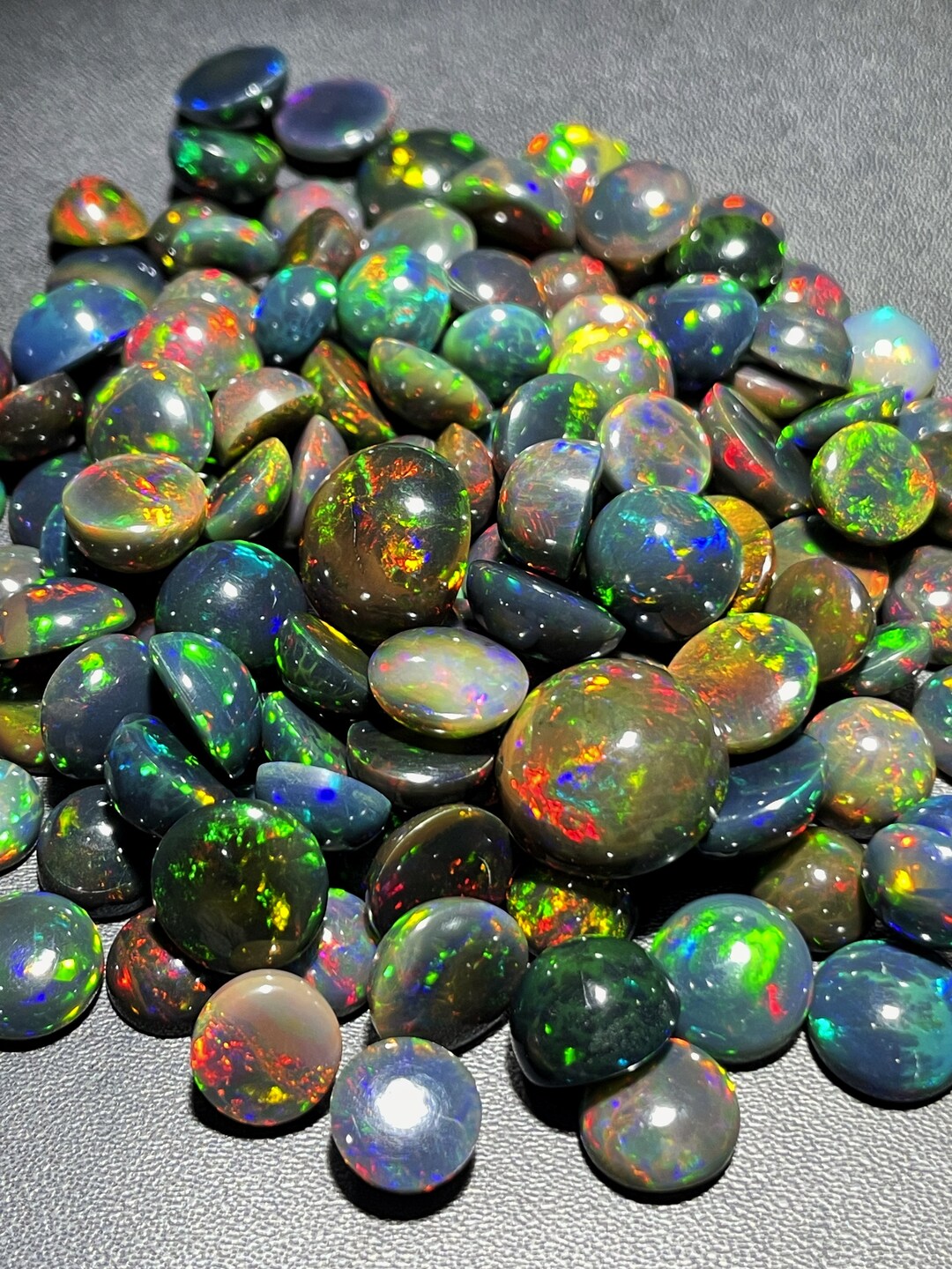 High Grade Black Opals, Top Quality Natural Ethiopian Black Opal ...