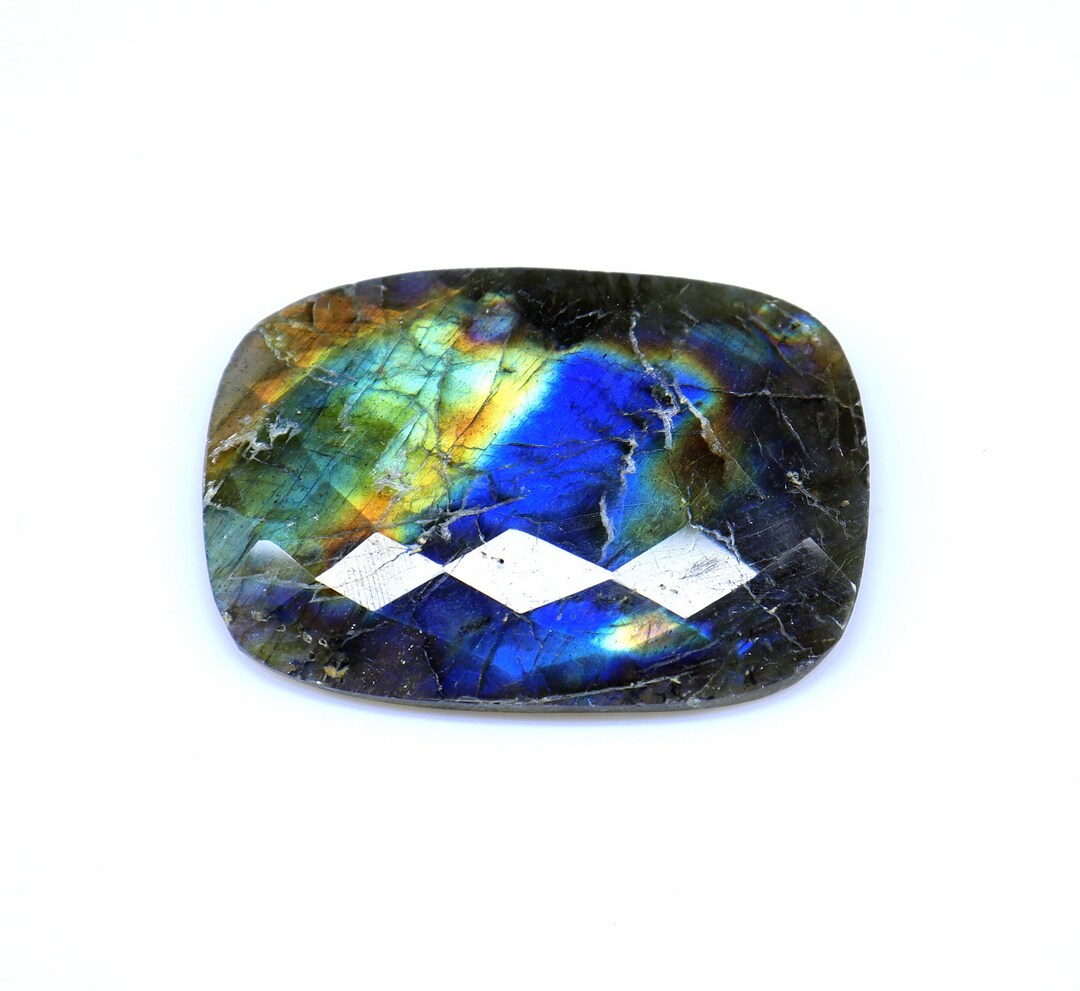 Amazing Multi Flash Labradorite Checker Cut Rectangle Shape - Etsy