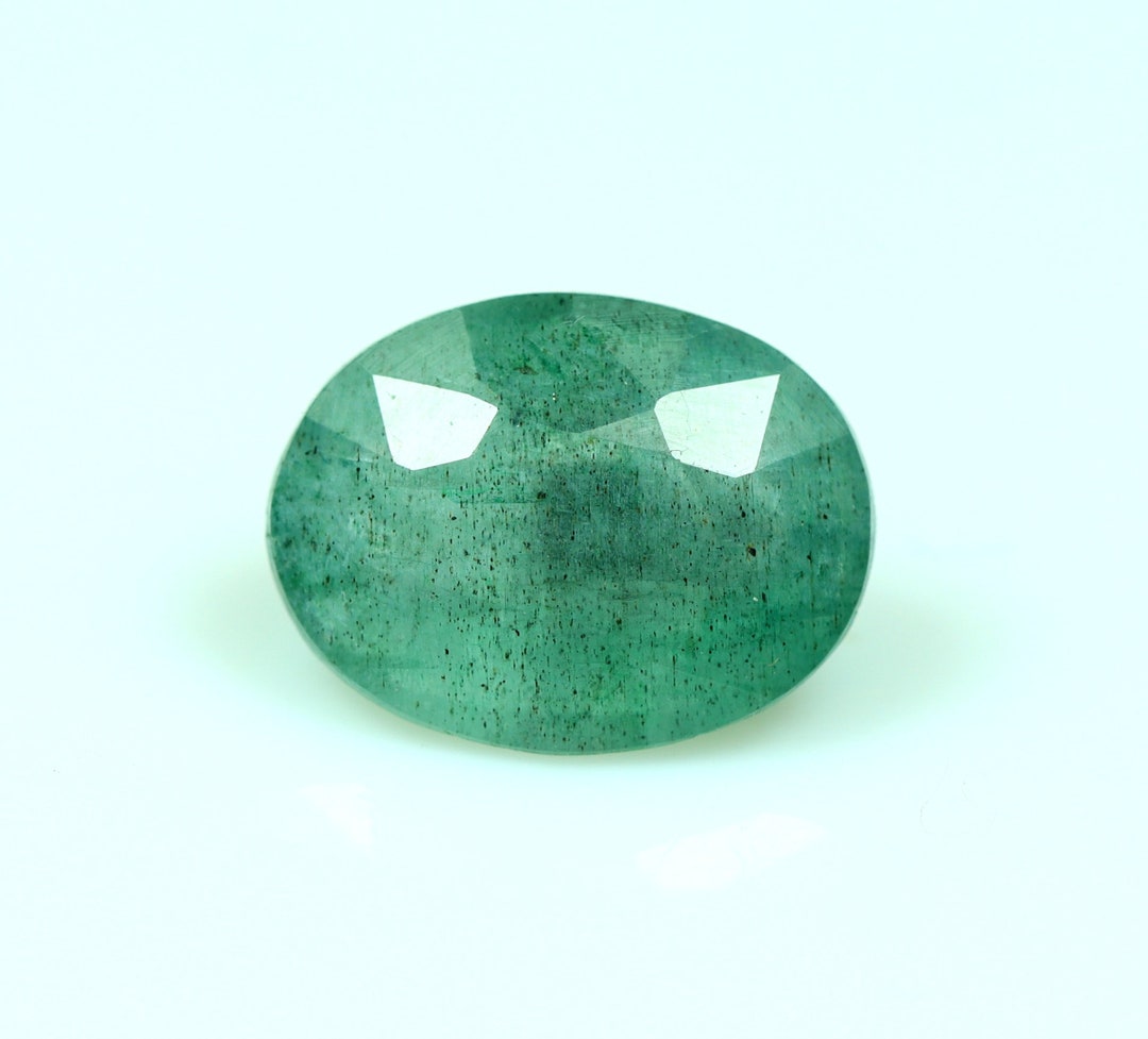 Beryl Emerald Gemstone 10x8 MM Ring Size Green Emerald Faceted - Etsy