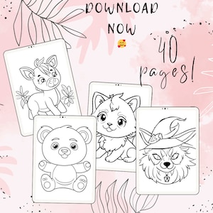 Printable Coloring Book for Kids: 40 Pages of Fun With Real and ...