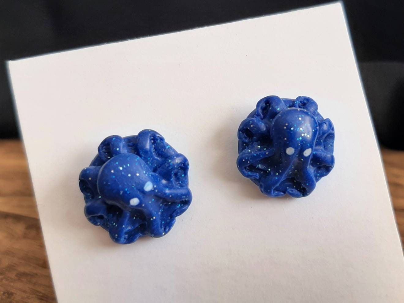 Handmade octopus earrings Octopus stud earrings Polymer - Etsy España