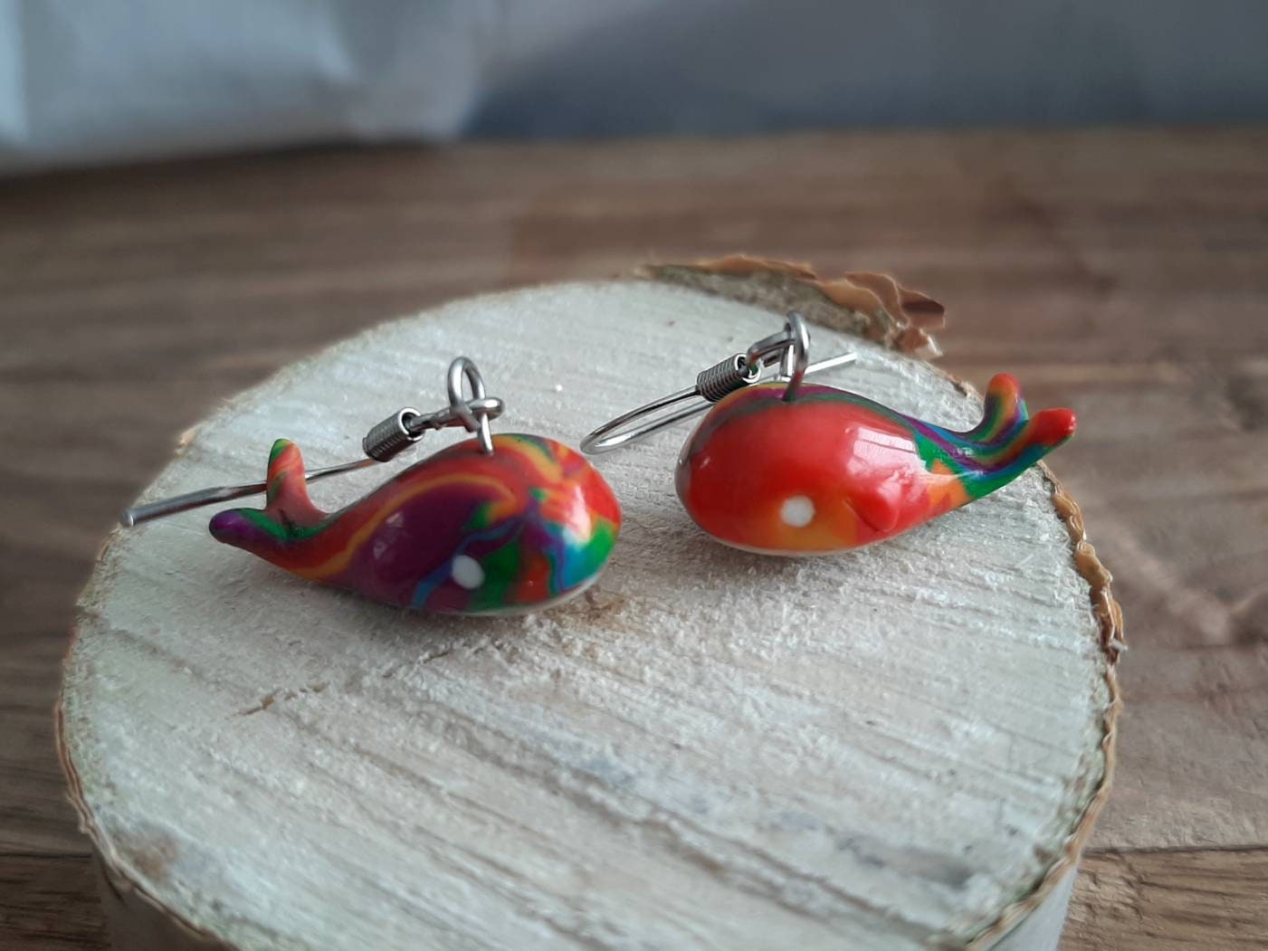 Walvis oorbellen handgemaakt Polymeerklei oorbellen - Etsy Nederland