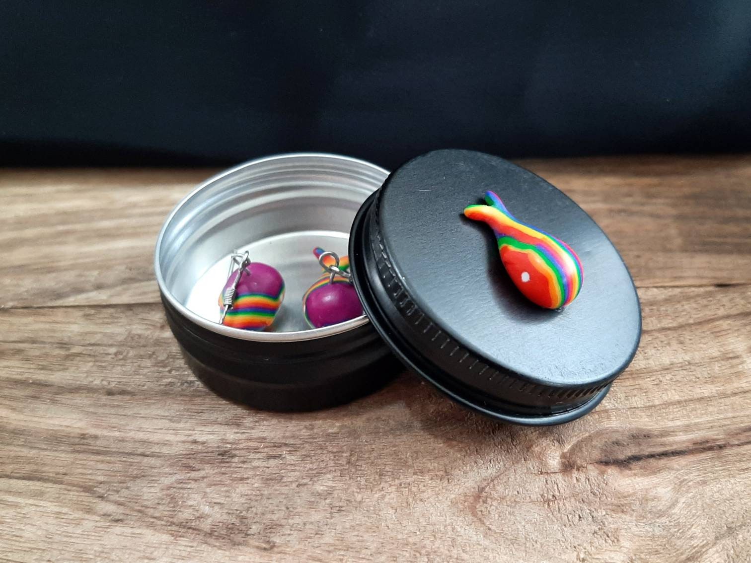 Handmade Whale Earrings Polymer Clay Earrings Rainbow Whale Earrings ...