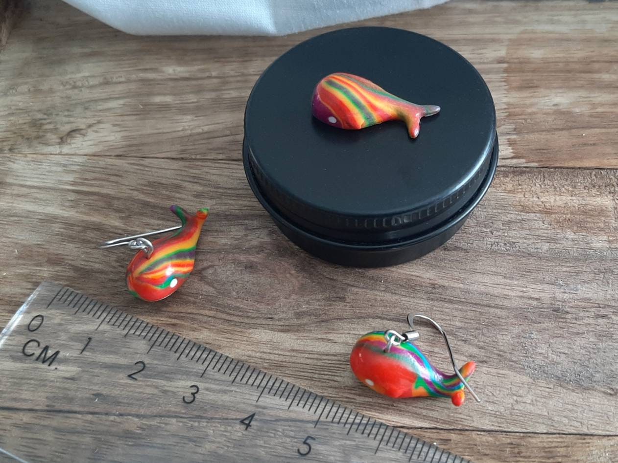 Walvis oorbellen handgemaakt Polymeerklei oorbellen - Etsy Nederland