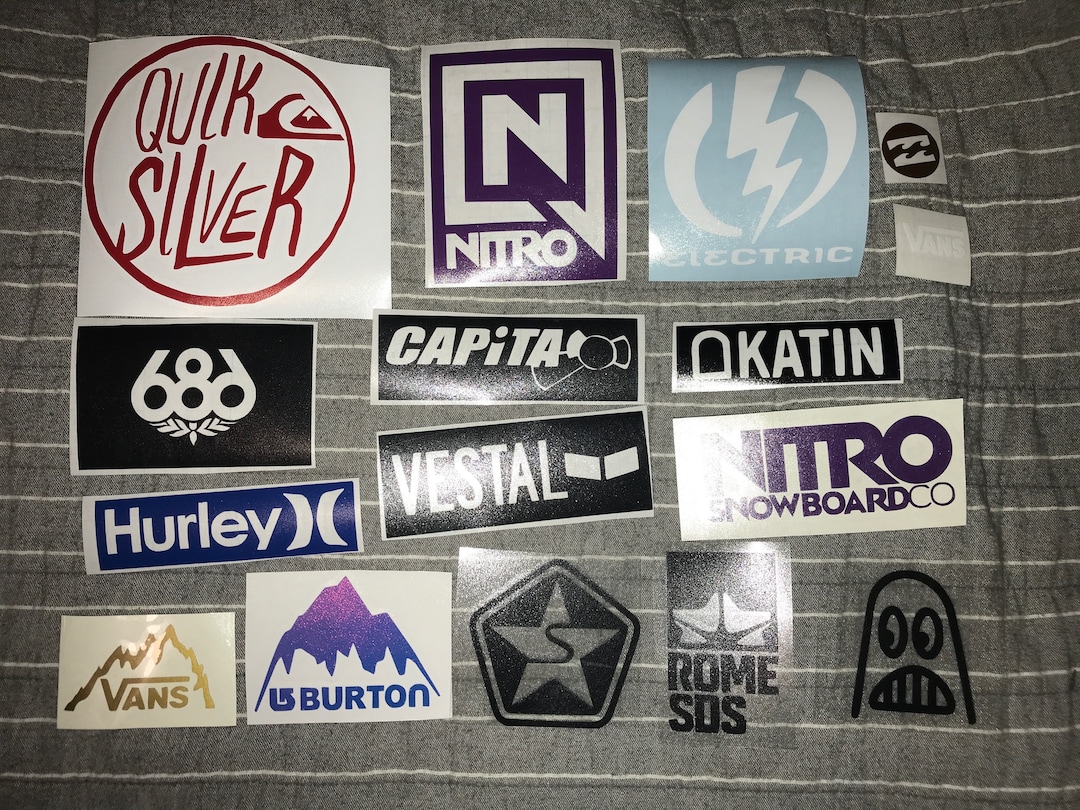 15 Snowboard Vinyl Stickers Random Pick - Etsy