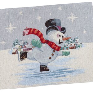 Cute Snowman Table Placemats. Tapestry Placemats. Christamas - Etsy