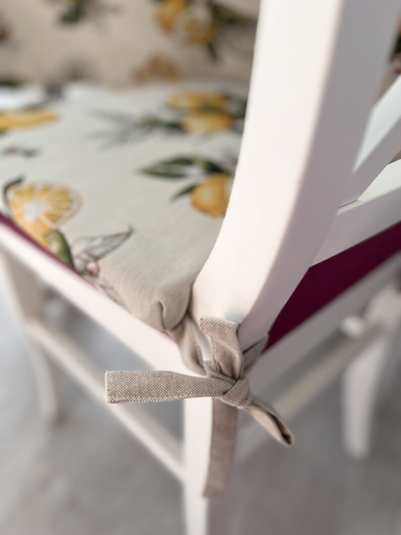 Lemons Chair Seat Cushion. Chair Pad. Tapestry Chair Pad. - Etsy