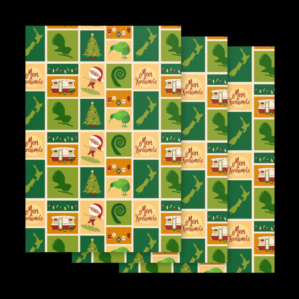 Aotearoa New Zealand Wrapping Paper Sheets - Etsy