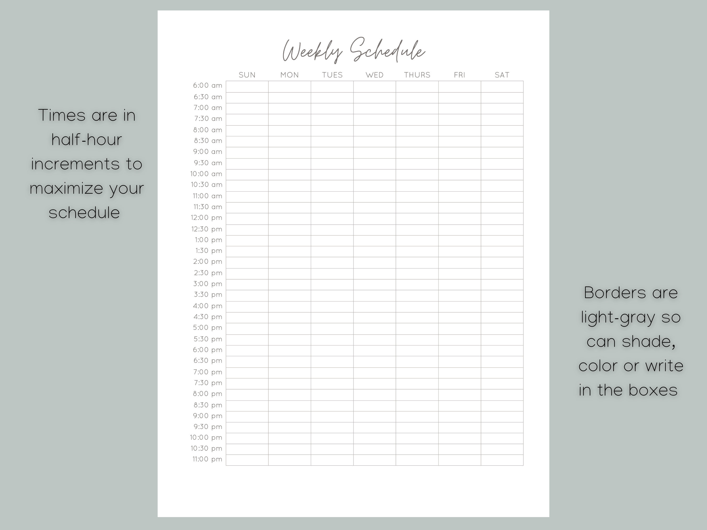 Weekly Student Planner | Planner Printable | Academic Planner ...
