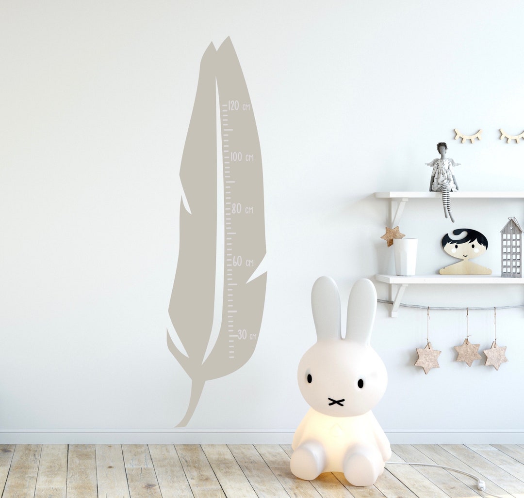 Height Chart for Children Feather Wall Sticker to Stick Wall Sticker ...
