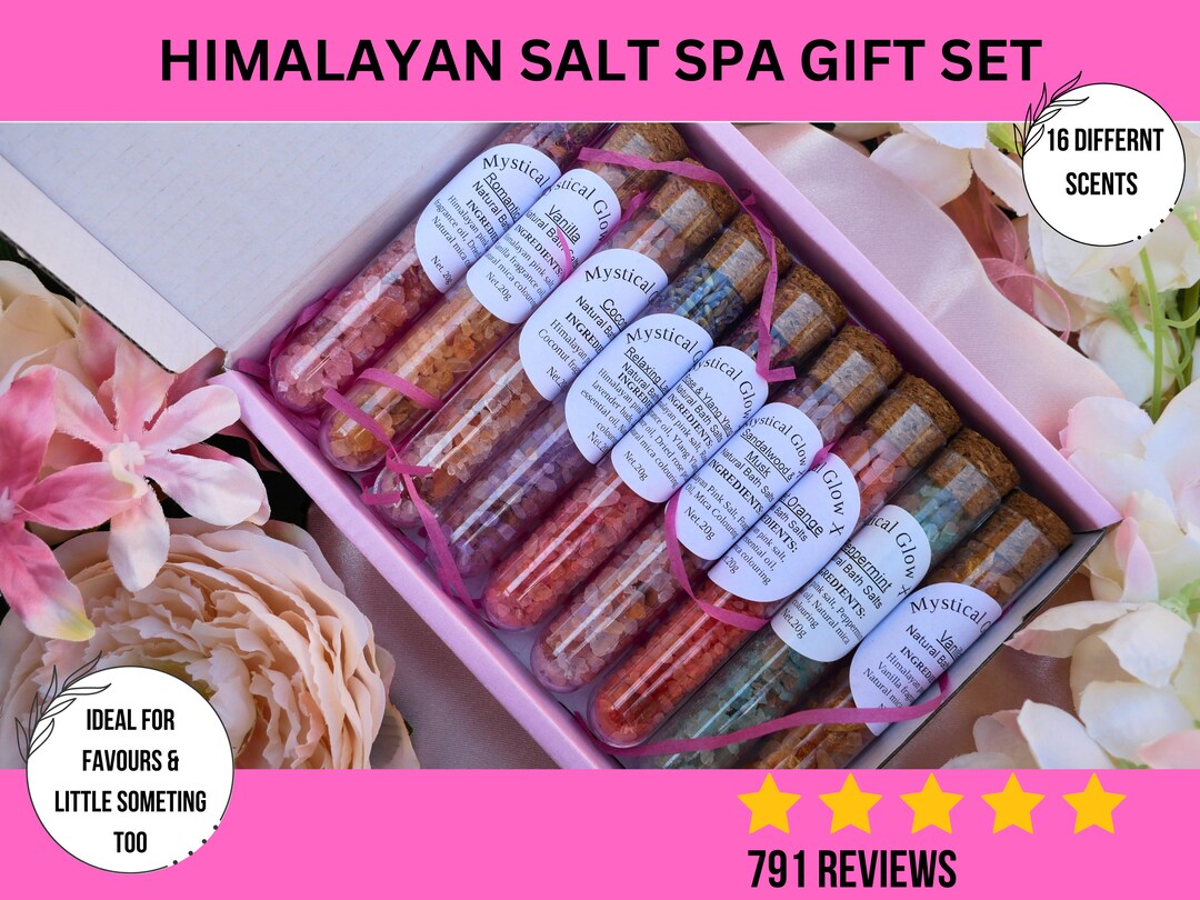 Bath Salt Gift Set, Bath Salt Tubes, Bath Salt Favors, Relaxing Gift ...