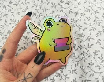 Bi Frog Sticker - Etsy