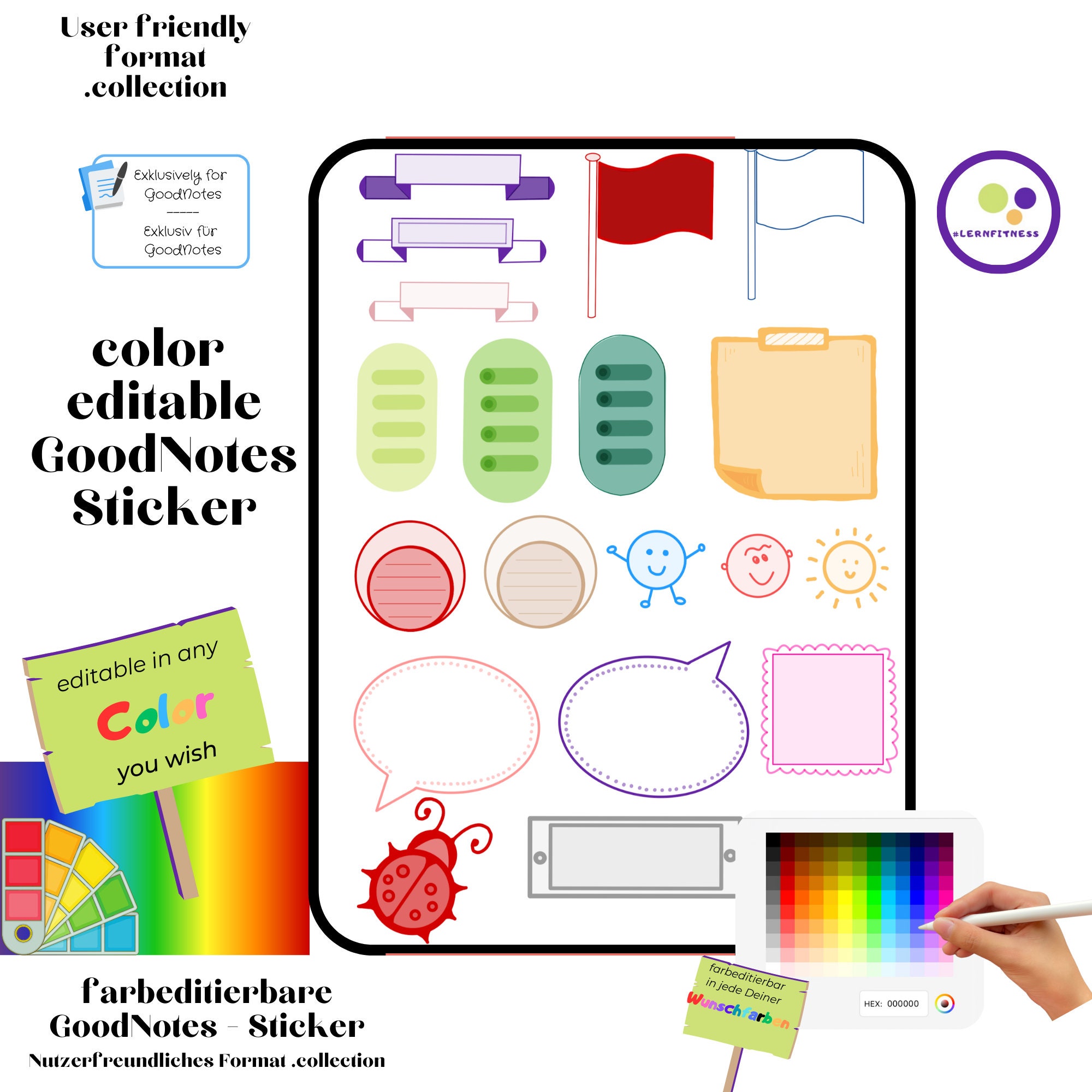 Digital Magic Stickers for Goodnotes | Color Editable | Magic Stickers ...