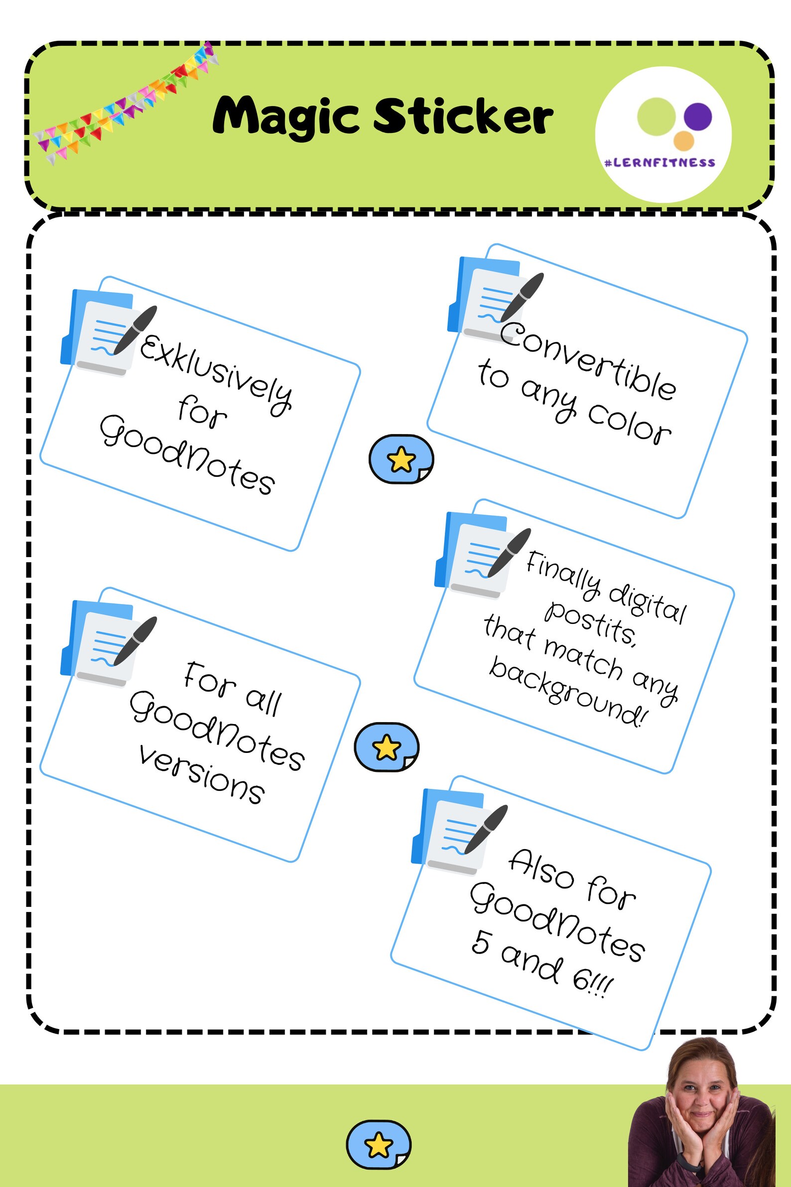 Digital Magic Stickers for Goodnotes | Color Editable | Magic Stickers ...