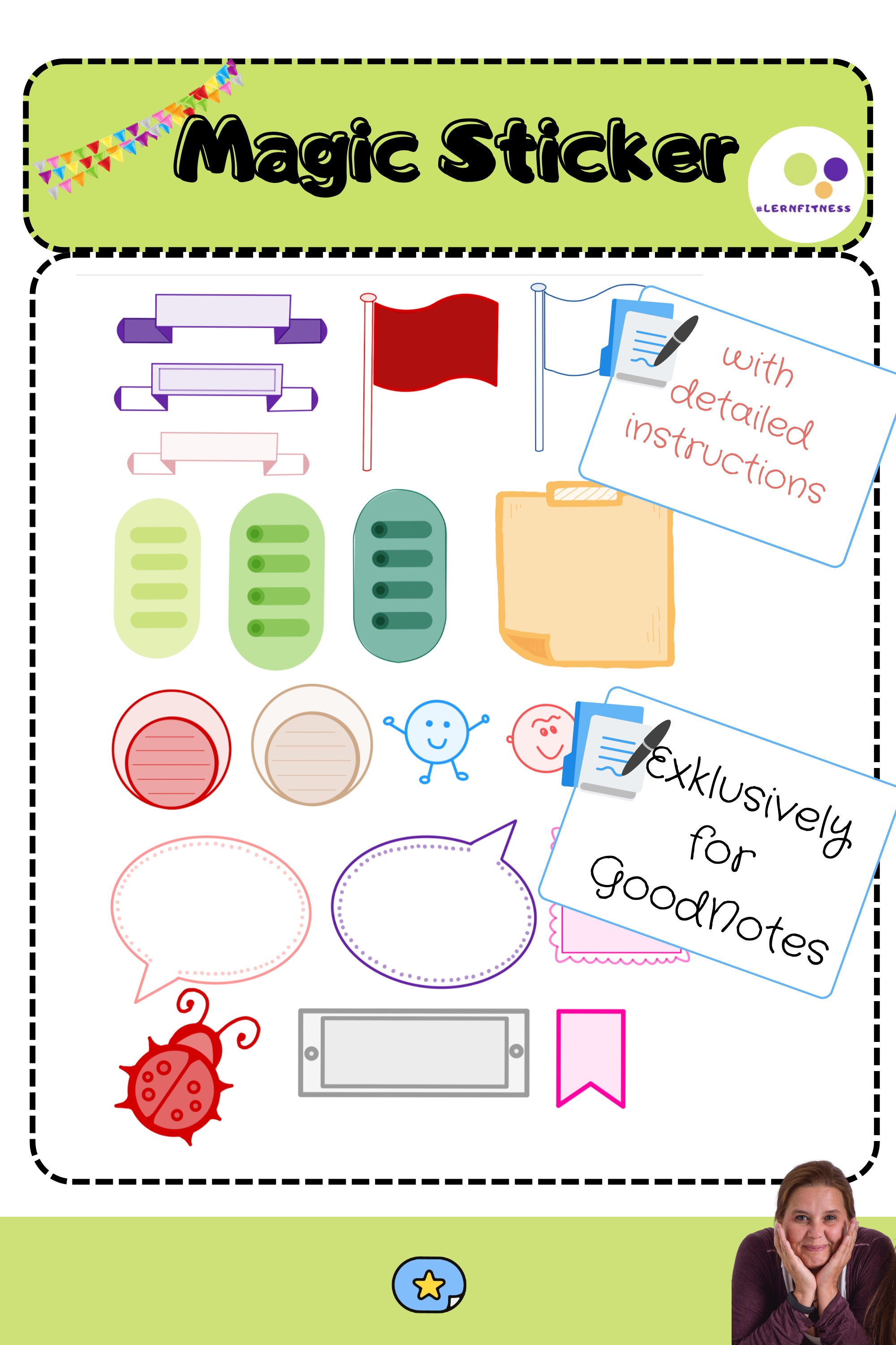 Digital Magic Stickers for Goodnotes | Color Editable | Magic Stickers ...