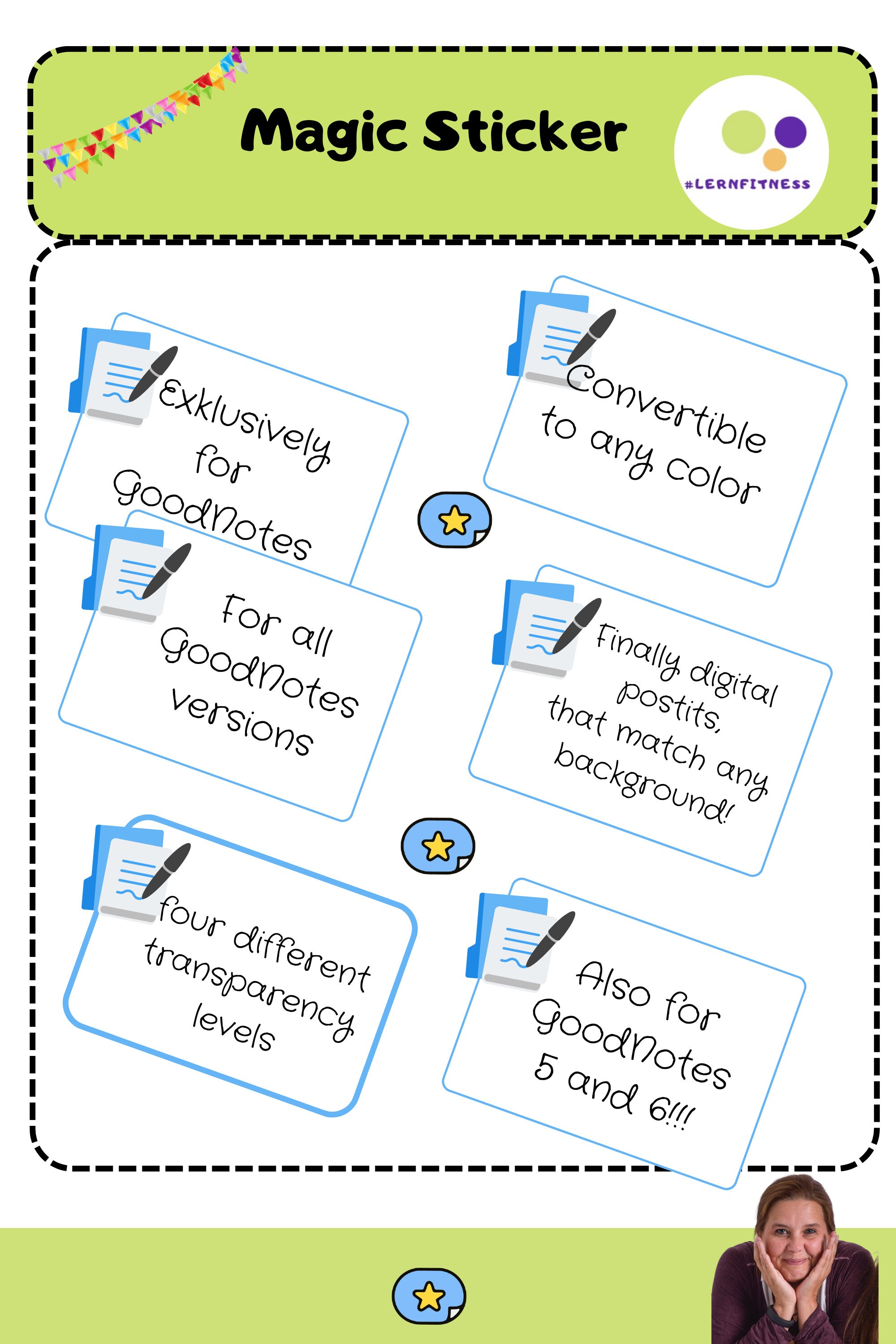 Digital Magic Stickers for Goodnotes | Color Editable | Magic Stickers ...