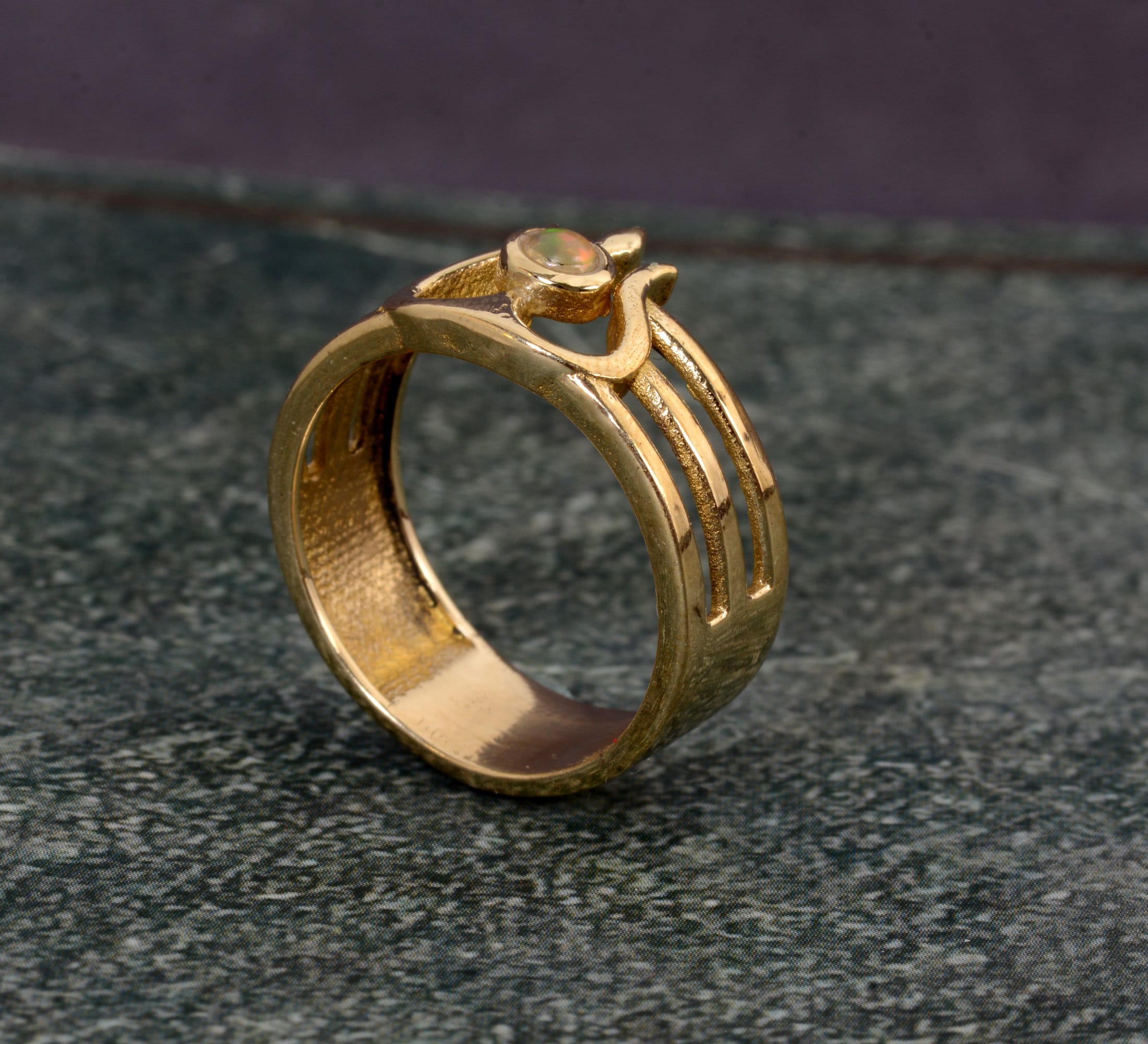 Trident Ring Brass Ring Statement Ring Signet Ring | Etsy