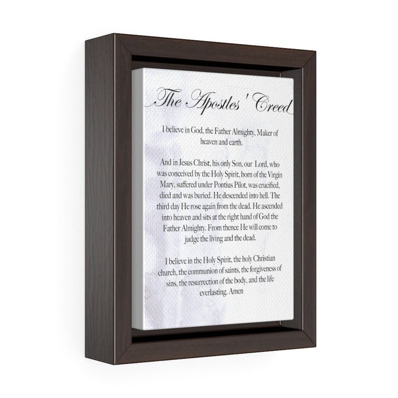 Apostles' Creed Framed Canvas - Etsy