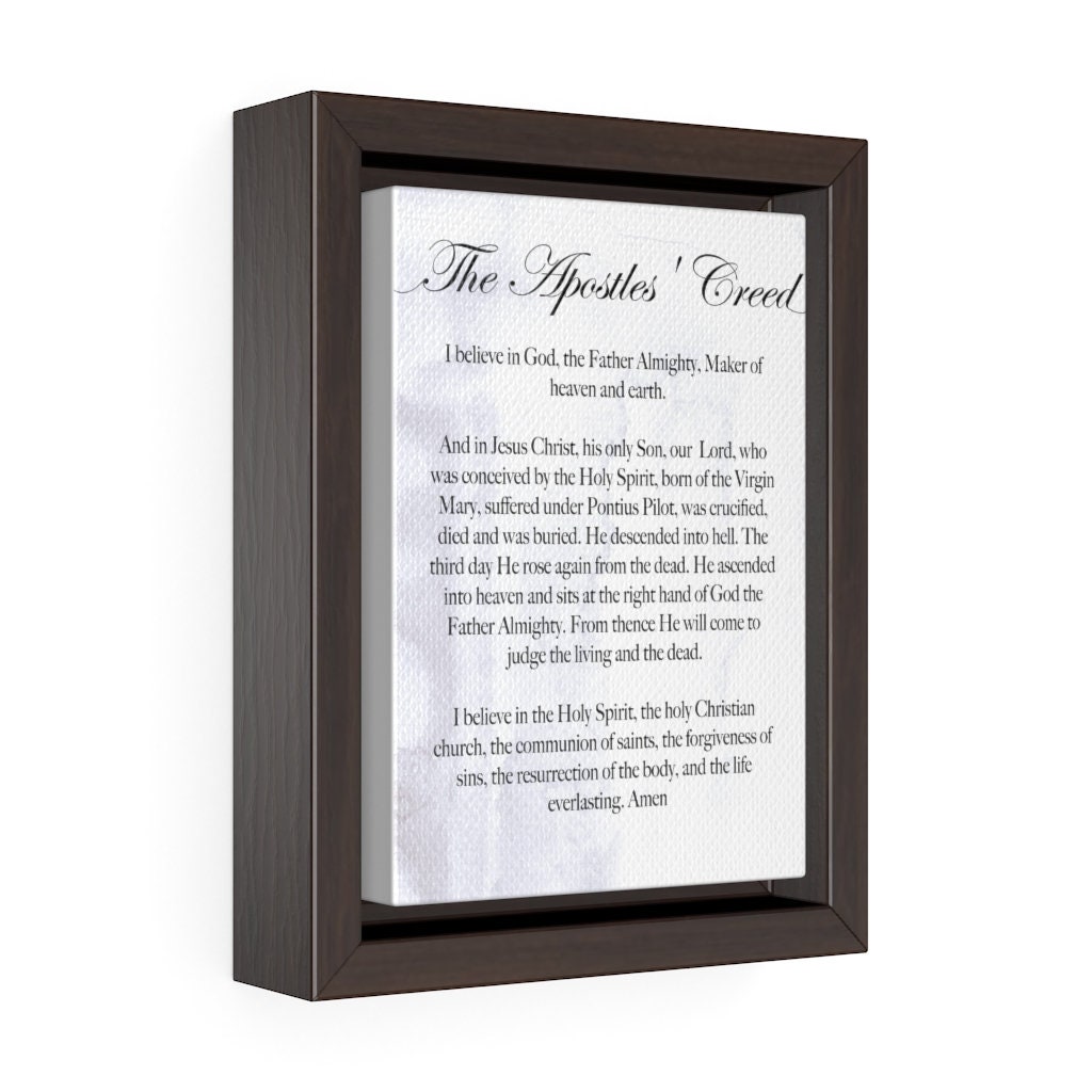 Apostles' Creed Framed Canvas - Etsy