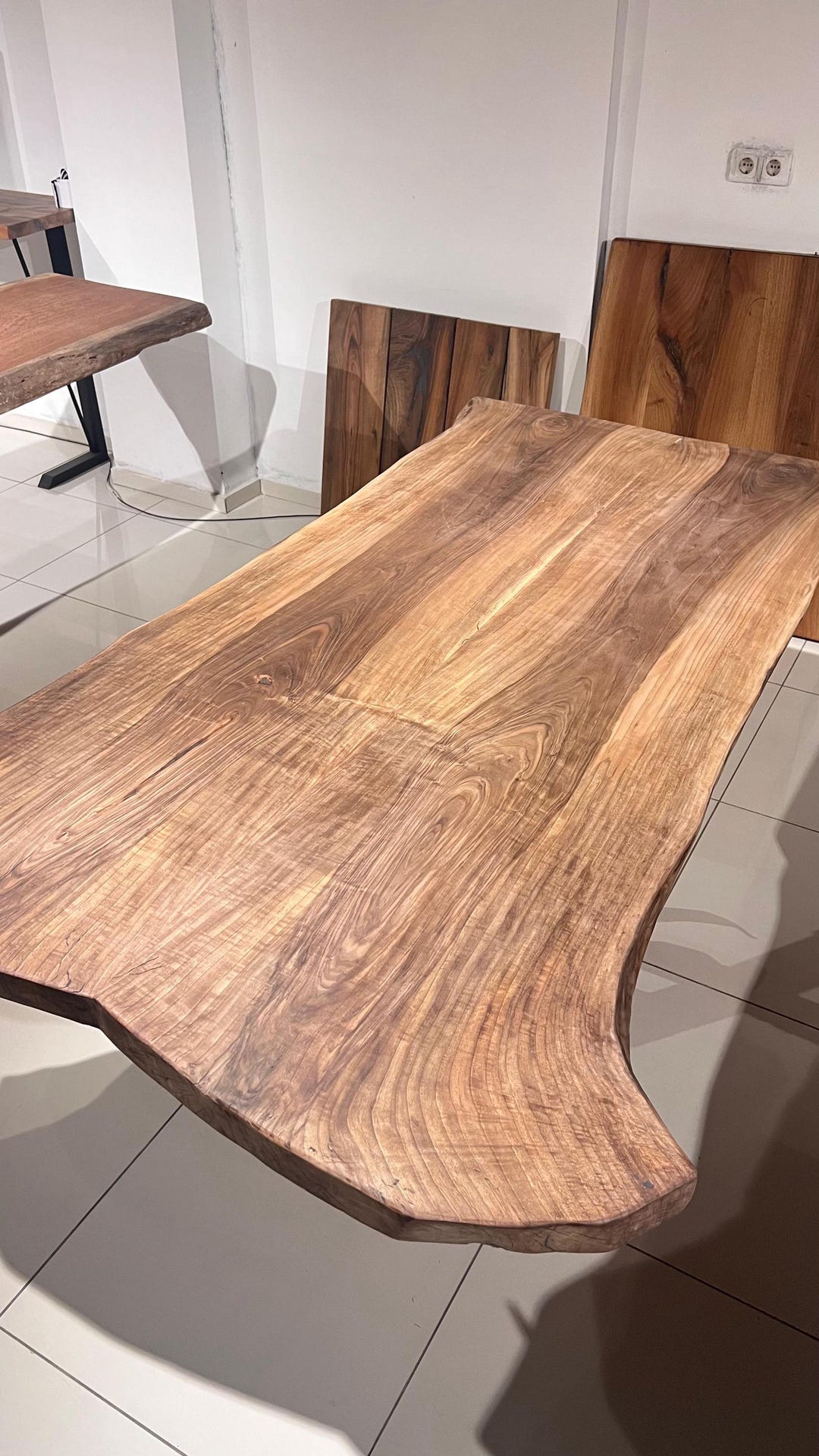 İN STOCK Wooden Walnut Table Natural Edge Table Wooden Table, Natural ...