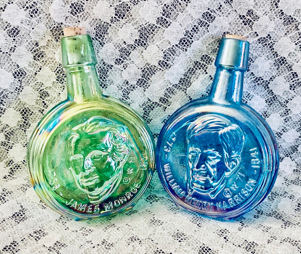 Carnival Glass President Flask Bottles. Presidential Bottle. - Etsy