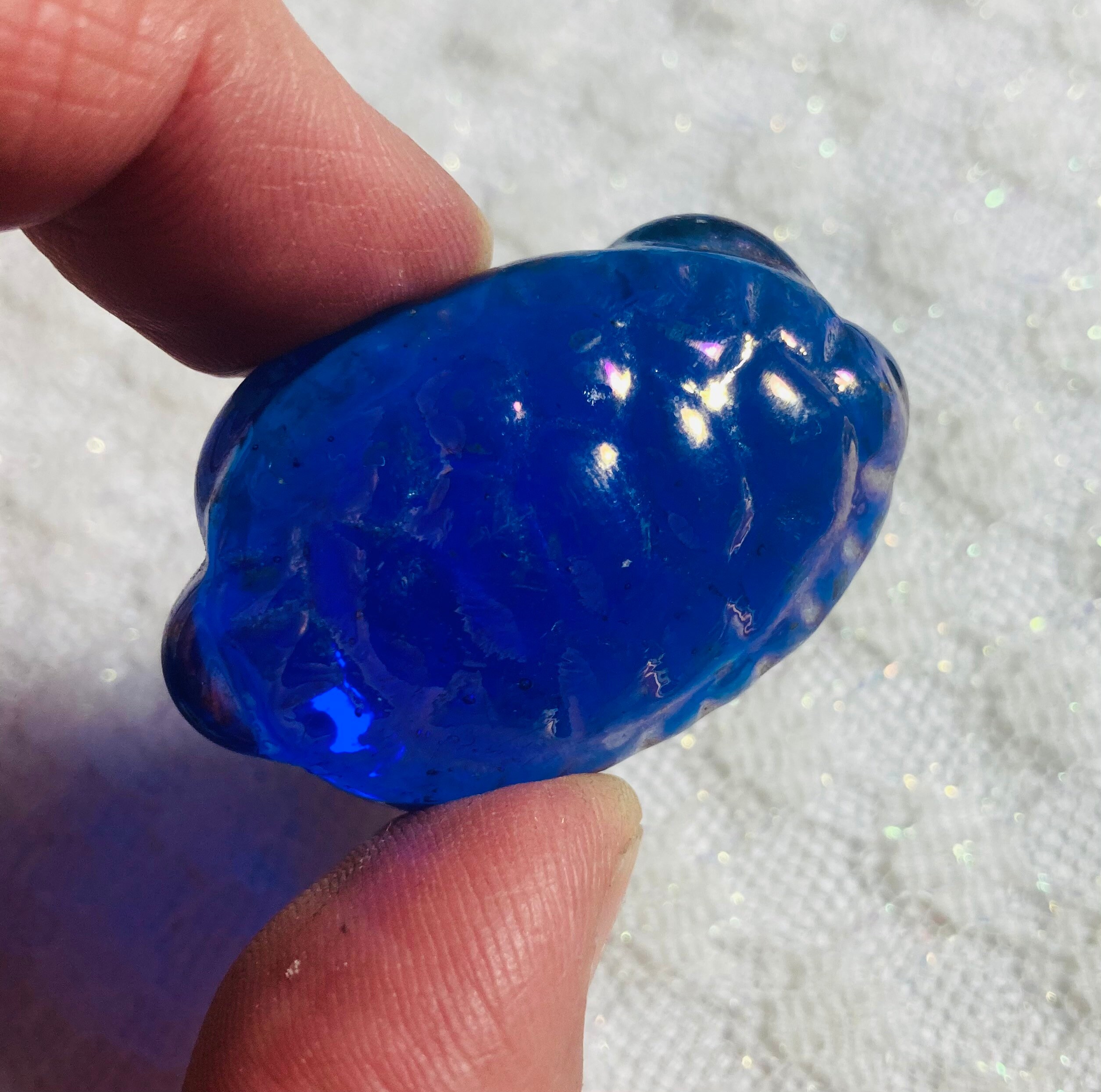 Blue Iridescent Carnival Glass Turtles. Era 1920-1940s. - Etsy