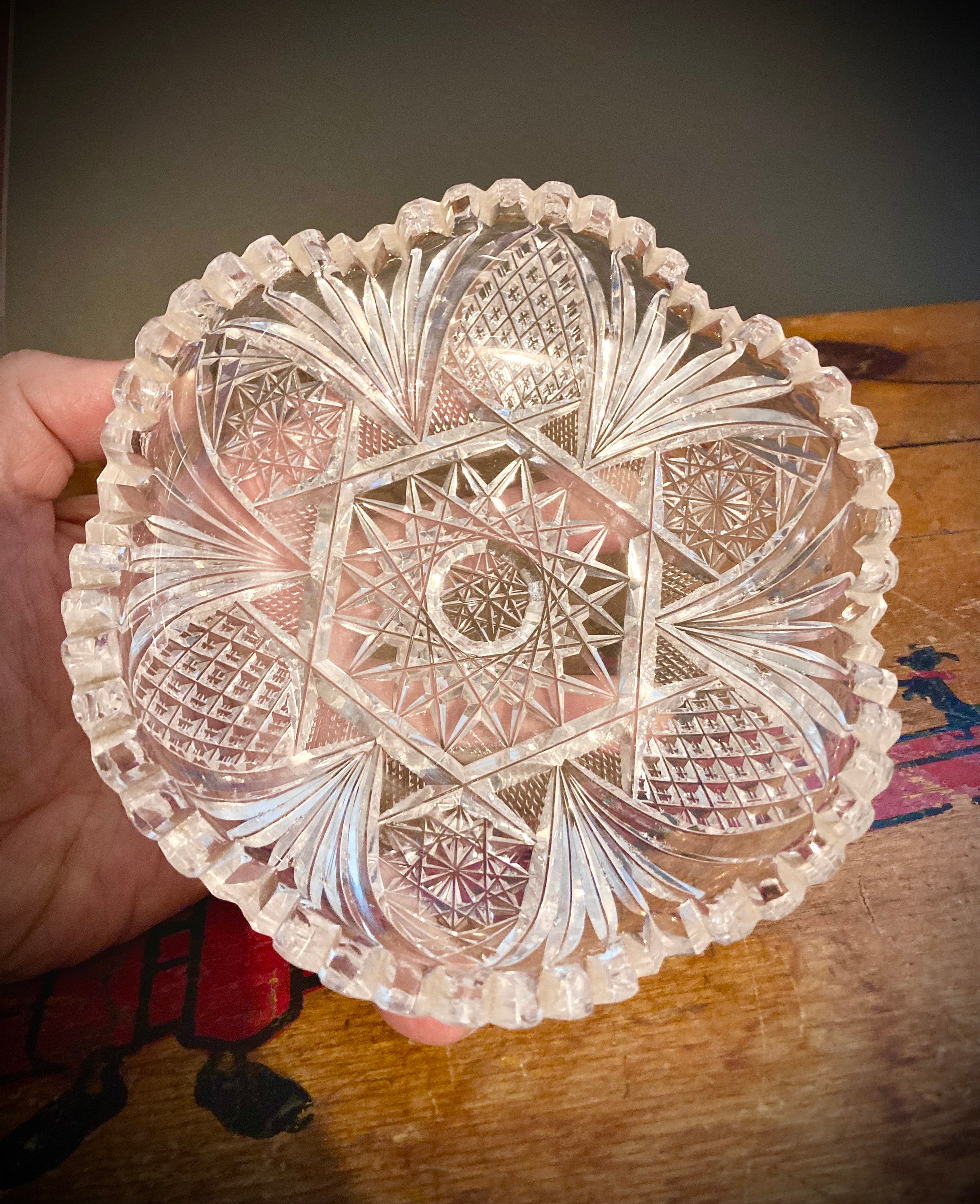 Antique Cut Glass Bowl Westminister Pattern, by MT Washington Glass Co ...