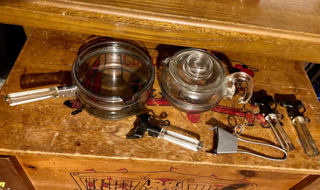 Vintage Pyrex Glass Flameware Tea Pot, Pot & Extra Handles. Choice of ...