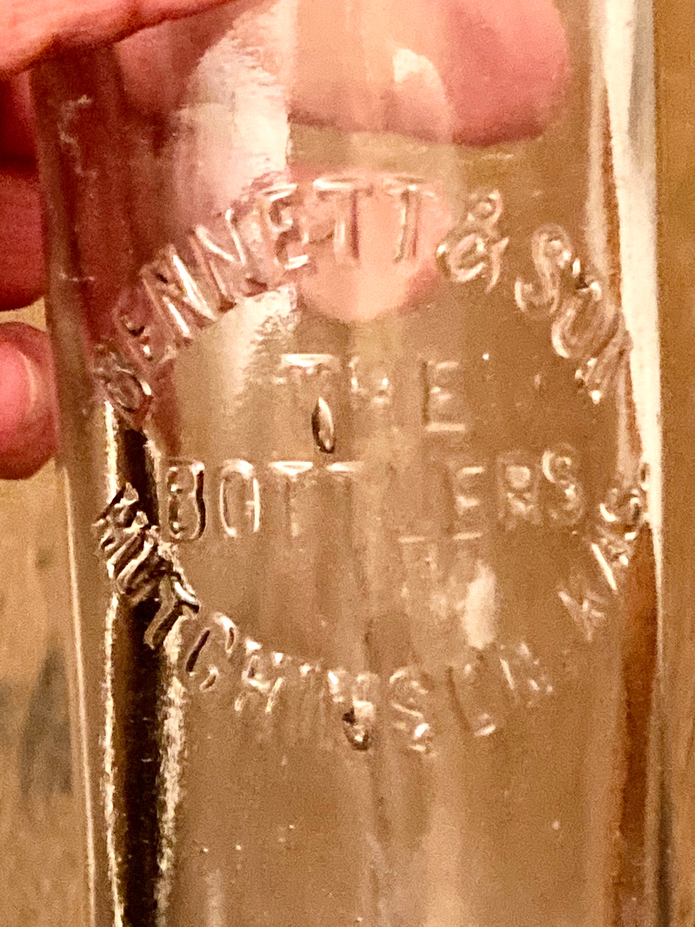 Antique Magnesium Glass Soda Pop Water Bottle by Bennett & Son the ...