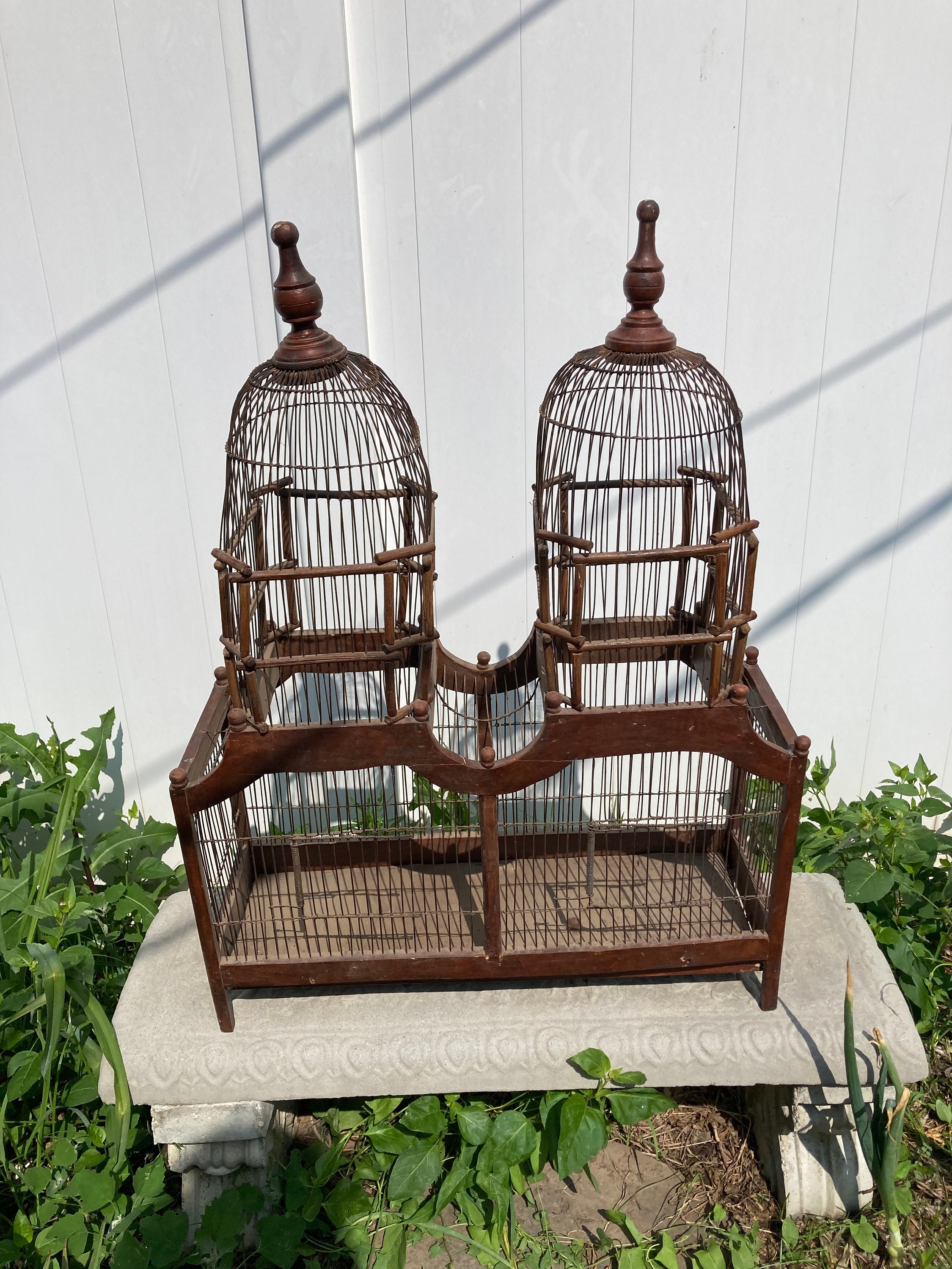 Large Authentic Antique Victorian Two Tiered Bird Cage With Two Doors Bottom Tray. Etsy UK