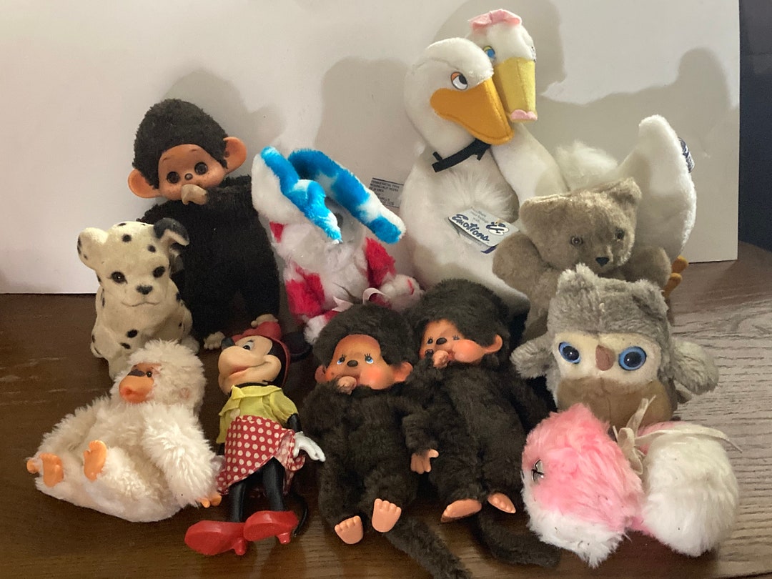 Vintage Stuffed Animals Toys Gorilla Mini Mouse Monchichi Monkey ...