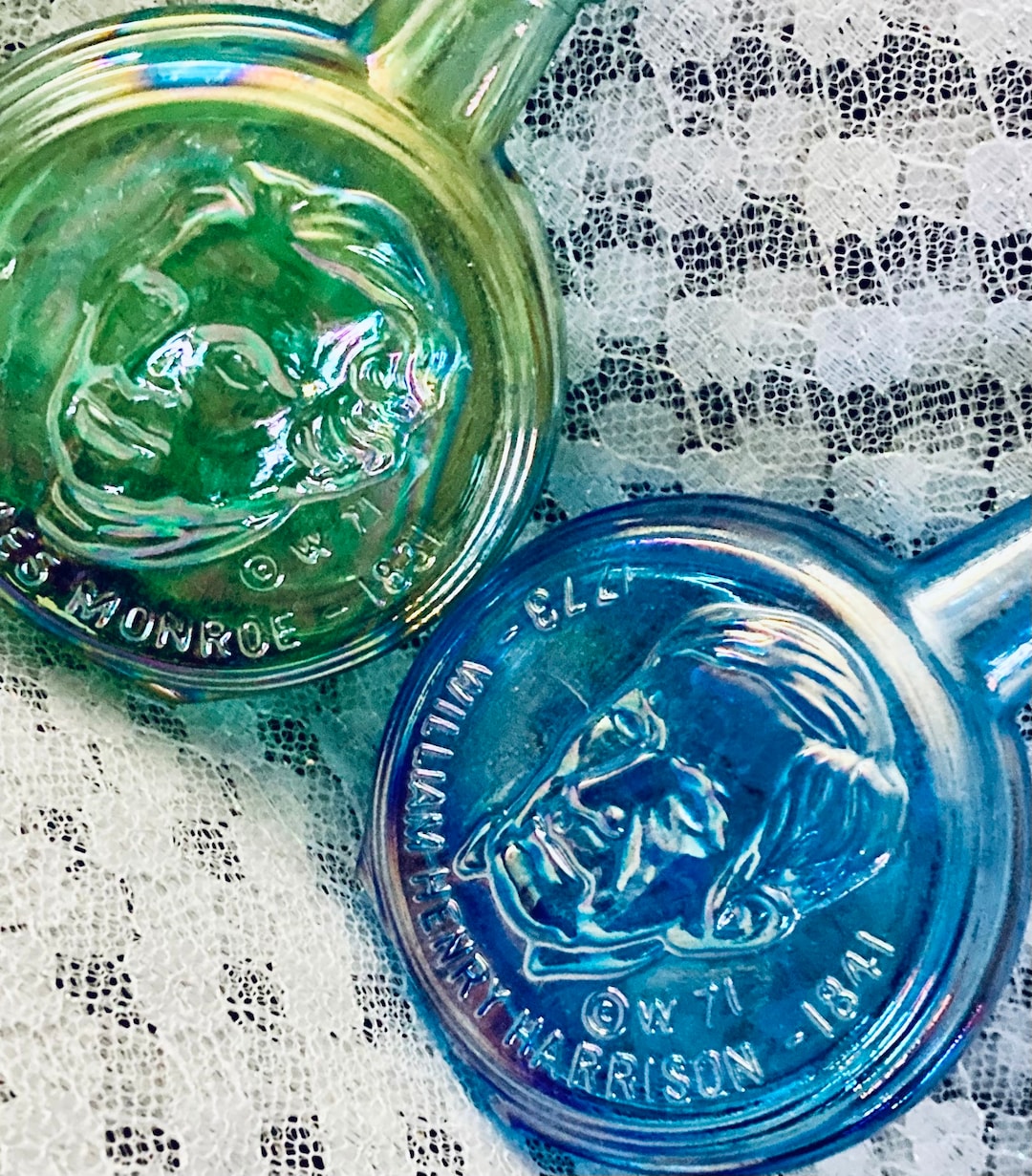 Carnival Glass President Flask Bottles. Presidential Bottle. Collectors ...