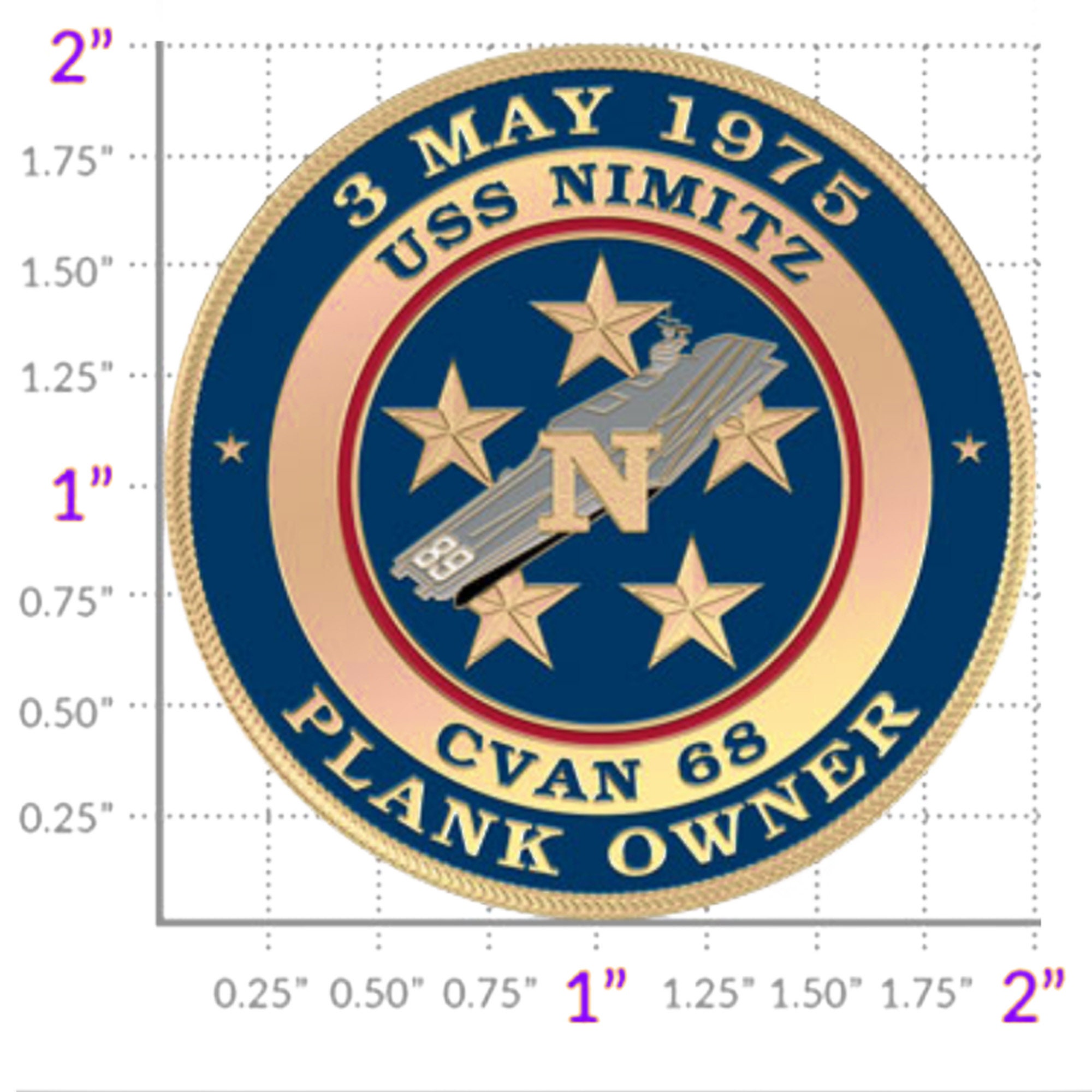 USS Nimitz CVAN-68 Plank Owner 2 Challenge Coin - Etsy