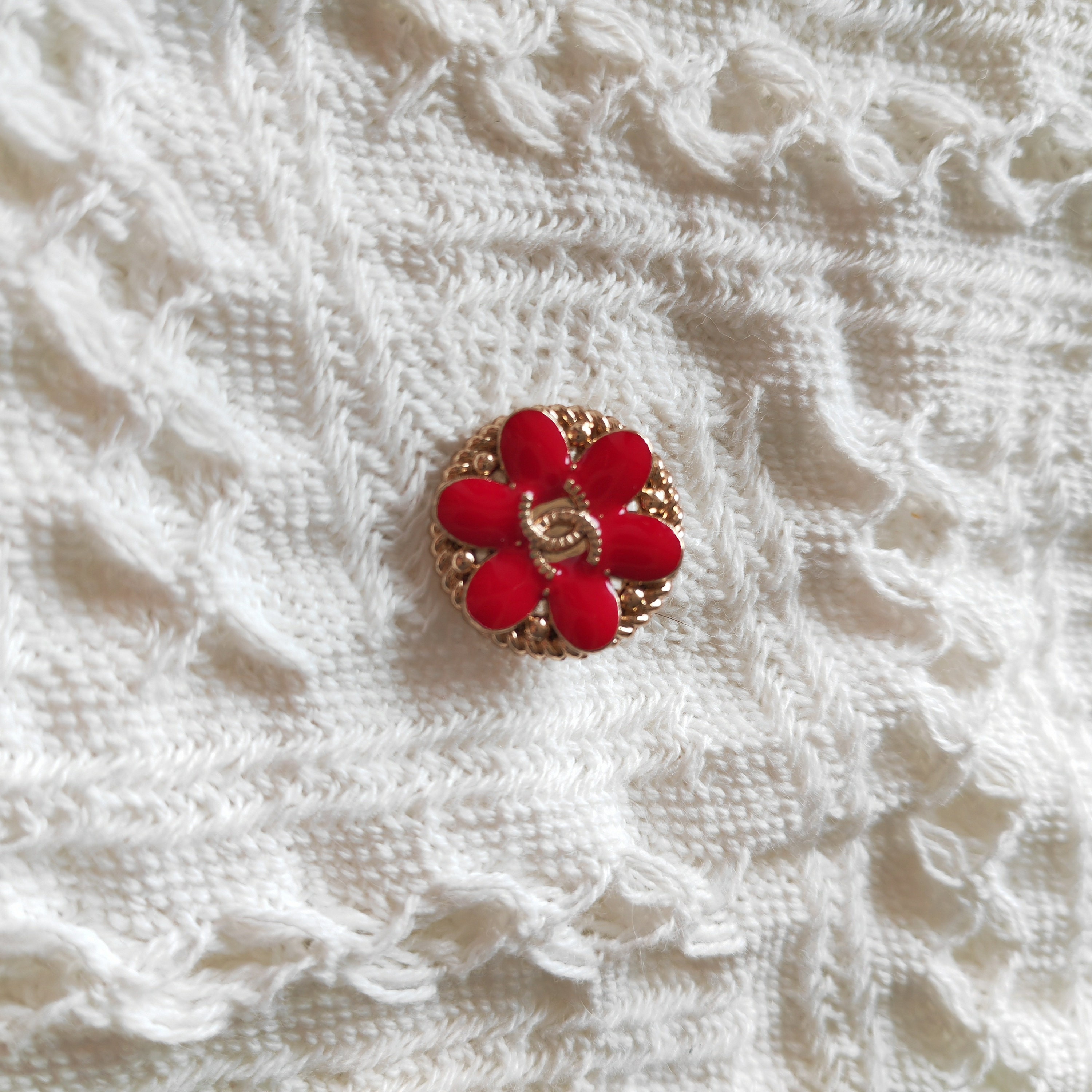 20mm Authentic Vintage Chanel Buttons, Floral Buttons - Etsy