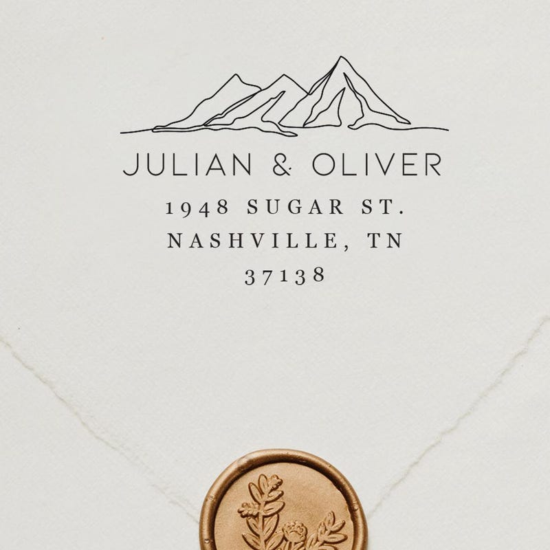 Mountain Stamp - Etsy