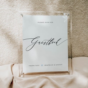 Sign Our Guestbook Sign, Please Sign Our Guestbook, Minimalist Wedding ...