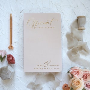 Wedding Officiant Book, Personalized Wedding Notebook, Custom Pastor ...