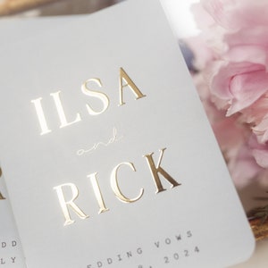 Modern Wedding Vow Booklets Set, Personalized Vow Books, Sage Green His ...