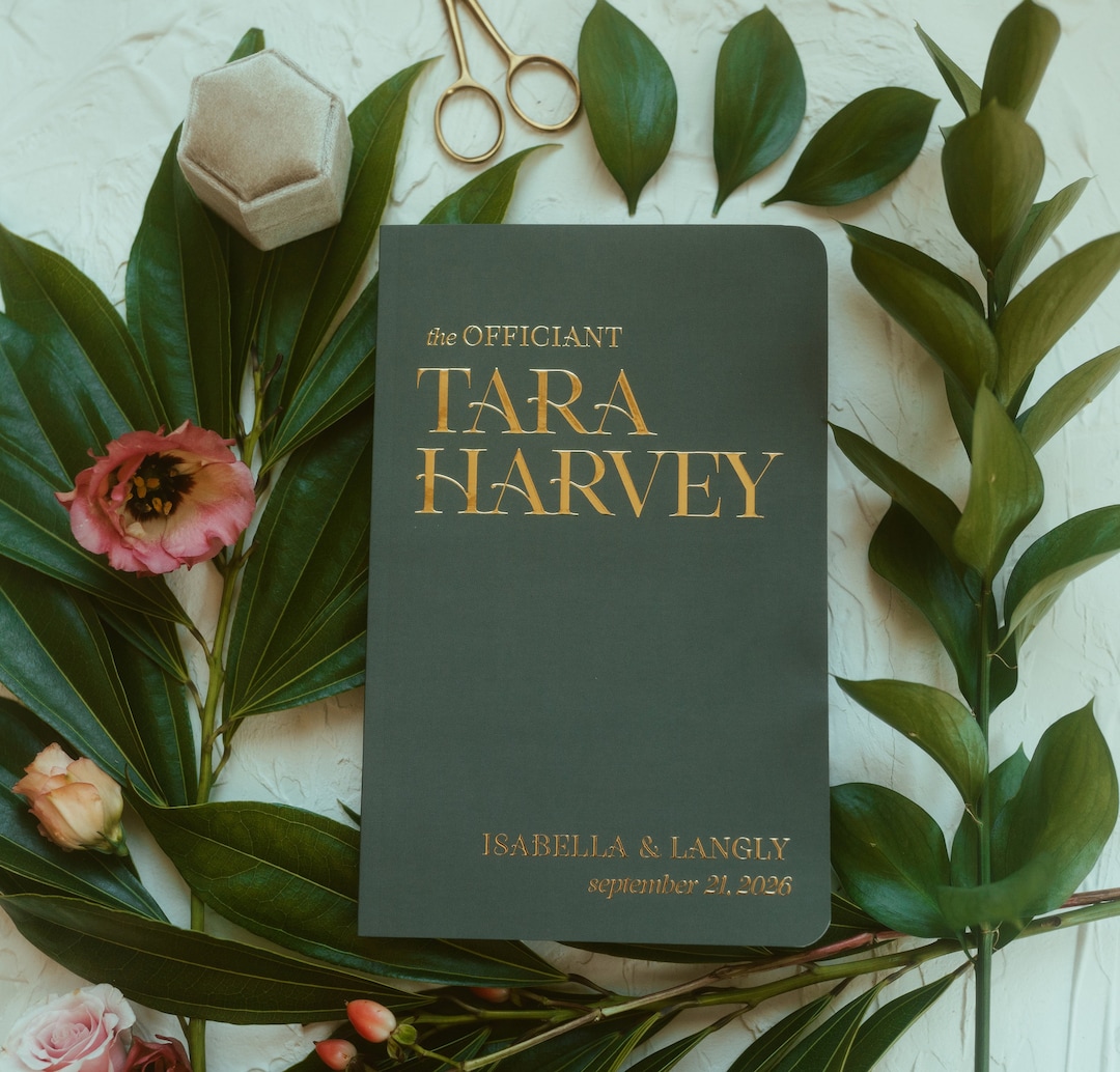 Wedding Officiant Book, Personalized Wedding Notebook, Custom Pastor ...