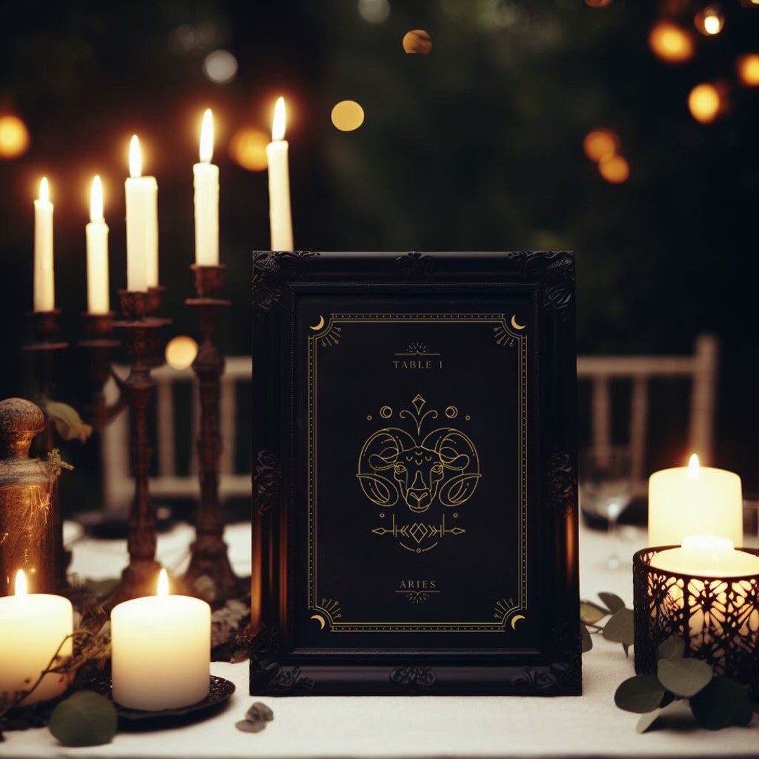 Celestial Zodiac Table Number Cards, Digital Download, Printable and ...