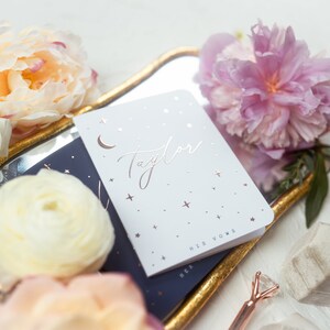 Celestial Wedding Vow Booklets Set, Night Wedding, Stars Vow Books, His and Her Modern Vows ...