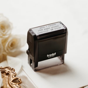 Minimalist Return Address Stamp, Personalized Self Inking or Rubber ...