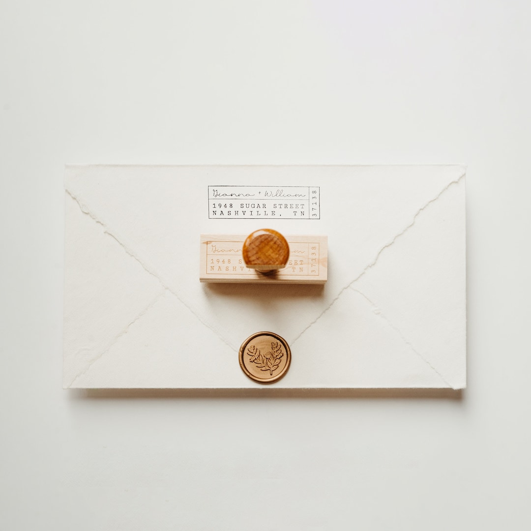 Minimalist Return Address Stamp, Personalized Self Inking or Rubber ...