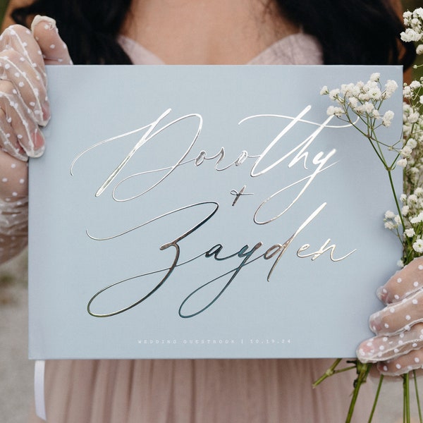Royal Blue Wedding Guest Book - Etsy